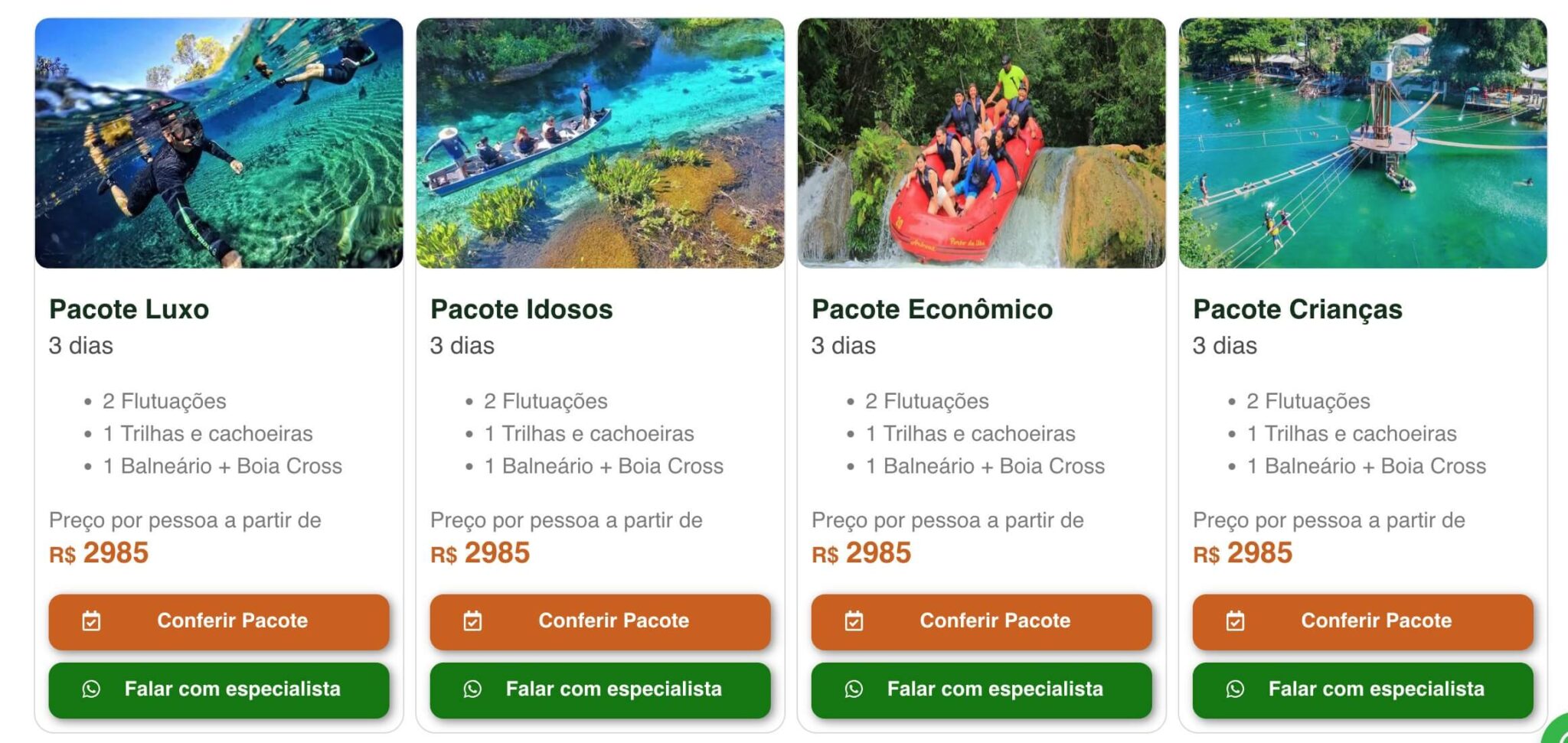 Bonito MS pacotes de viagem: descubra os melhores